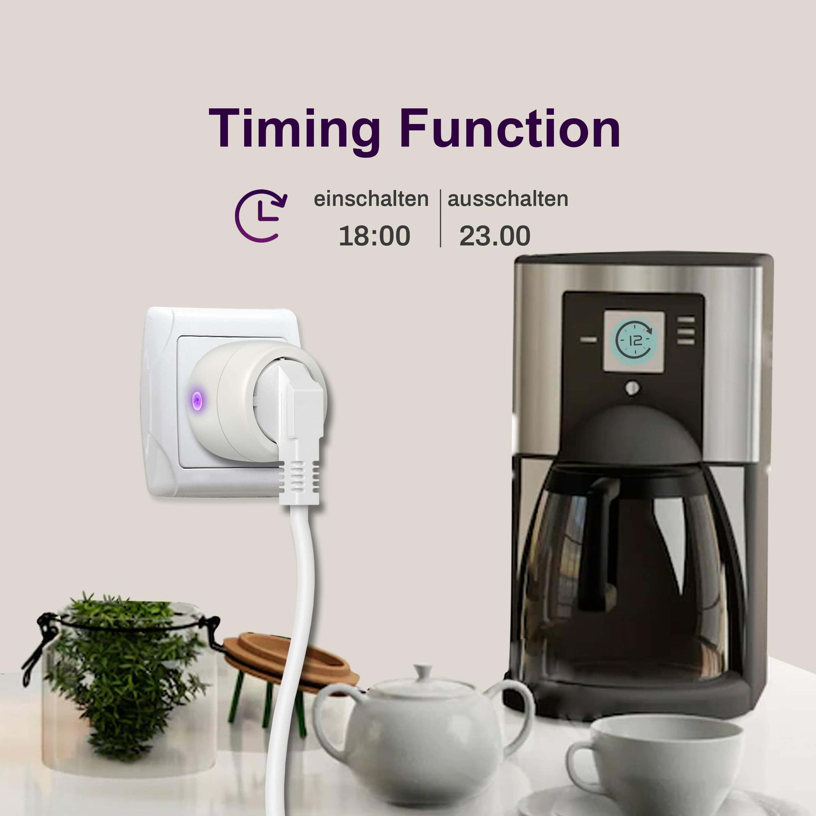 UCOMEN Wi-Fi Smart Socket, 16A, Alexa & Google, Timer, Remote Control